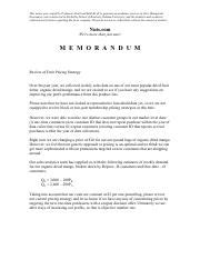Week 07 Team Memo Assignment Pdf This Memo Was Created By Professors Kreft And Mafi Kreft To