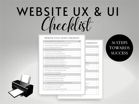 Printable Website Ux And Ui Audit Checklist Step By Step Guide For Your