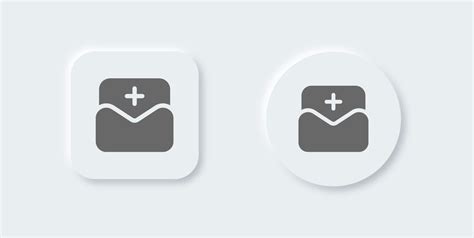 Invite Solid Icon In Neomorphic Design Style Request Signs Vector