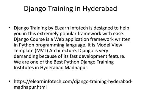 Ppt Django Training In Hyderabad Powerpoint Presentation Free