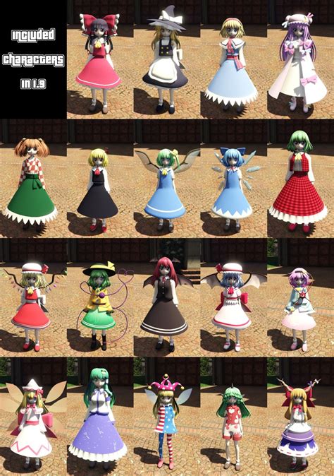 Touhou Project Characters Pack [add On Replace] Also Compatible For