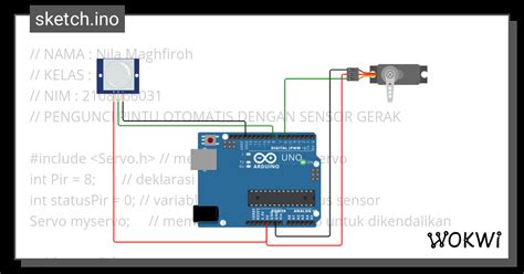 PENGUNCI PINTU OTOMATIS NILAAAA Wokwi ESP32 STM32 Arduino Simulator