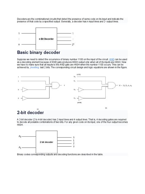 Decoder Pdf Logic Gate Bit