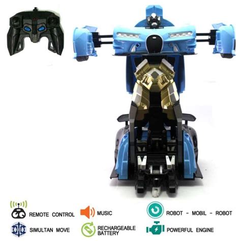 Promo Mainan Remote Control Rc Transformer Autobots Blue Diskon 9 Di