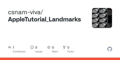 Github Csnam Vivaappletutoriallandmarks