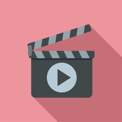 Premium Vector Camera Clapper Icon Flat Illustration Of Camera