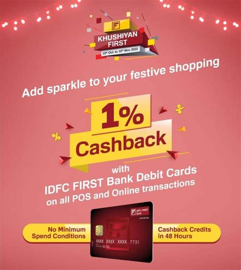 IDFC Diwali Offer 2022 Get Points Cashback On Credit Debit Card Spends CardExpert