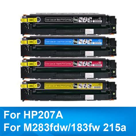 New 4 Color For Hp 207a Toner Cartridge M283fdw183fw 215a M255dw282nw