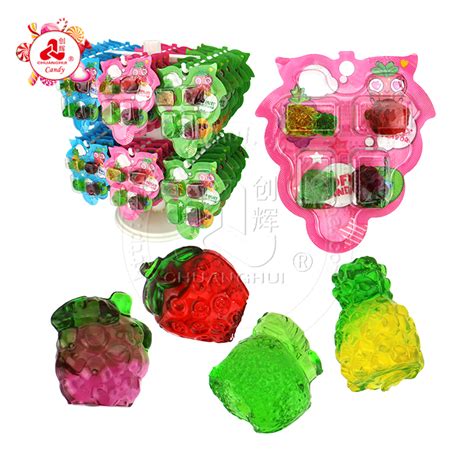 Supply 4 In 1 Crystal Mixed Fruits Shaped Soft Gummy Fruits Candy Ch J367 Wholesale Factory
