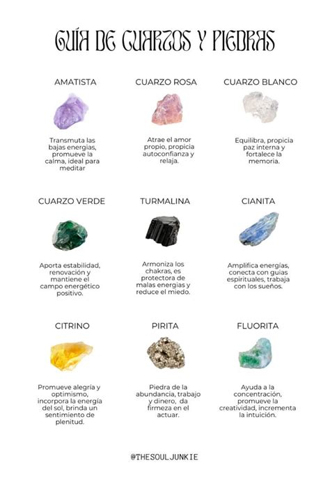 Guia De Cuarzos Y Piedras Minerales Y Piedras Preciosas Cristales De
