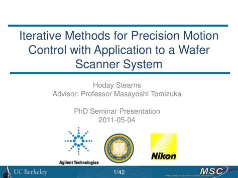 PPT Iterative Methods For Precision Motion Control With Application To A Wafer Scanner System