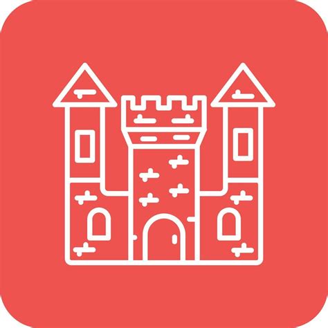 Fortress Line Round Corner Background Icons 14641021 Vector Art At Vecteezy