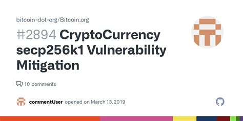 Cryptocurrency Secp256k1 Vulnerability Mitigation · Issue 2894