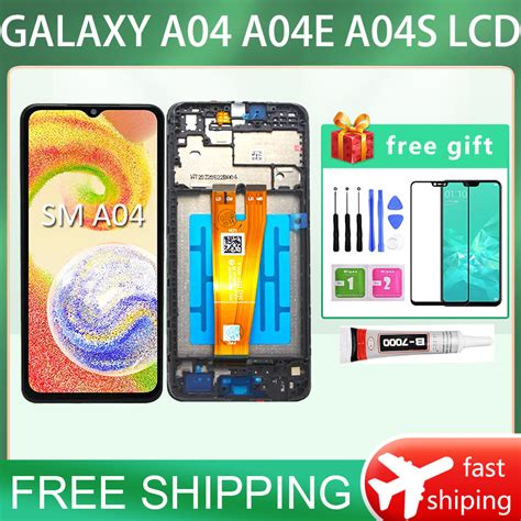 Original Samsung Galaxy A04 A04e A04s Lcd Display Touch Screen Digitizer With Frame Replacement