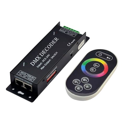 DMX100 DC5 24V 3 Channel DMX Bar Decoder With Eight Touch Remote Control