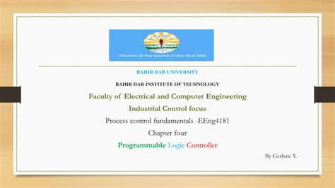 Chapter 4 Plc Programing 1 By M Ppt