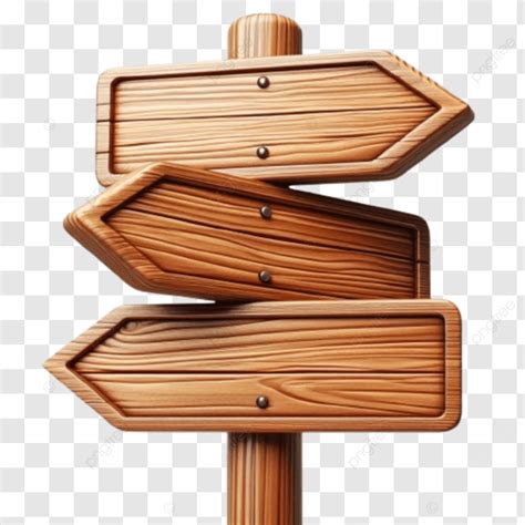 Wooden Signpost With Multiple Arrows For Directional Guidance And