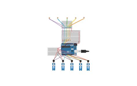 Circuit Design Robotic Hand Tinkercad