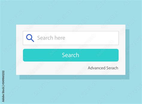 Search Bar Web Form Window Field With Button Vector Ux Design