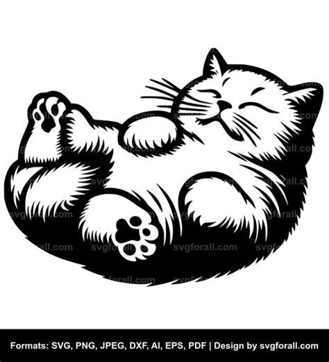 Lazy Cat Svg Png