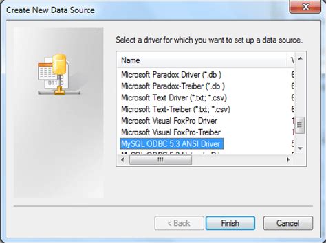 MySQL ODBC Connector W Resource