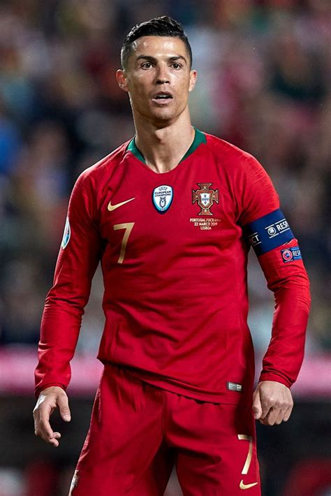 LISBON, PORTUGAL - MARCH 22: Cristiano Ronaldo of Portugal looks on ...