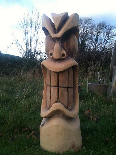 tiki chainsaw carving Holz schnitzen Kettensägenschnitzen Baum schnitzen