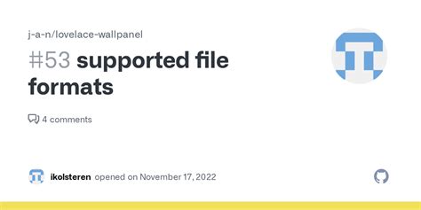 Supported File Formats · Issue 53 · J A Nlovelace Wallpanel · Github