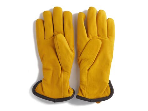 Original Goatskin Gloves Tan Lined Double Monk