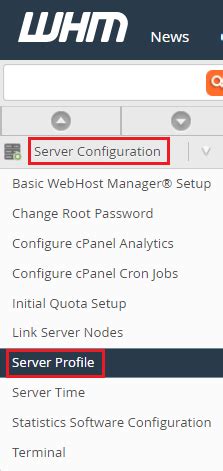 How To Modify CPanel Server Using WHM Server Profile Feature