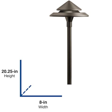 Kichler 200 Lumens Olde Bronze Low Voltage Hardwired Led Outdoor Path