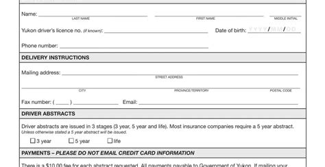Driver Abstract Request Form ≡ Fill Out Printable Pdf