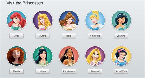 Disney Princesses Disney Princess Names Disney Princesses And