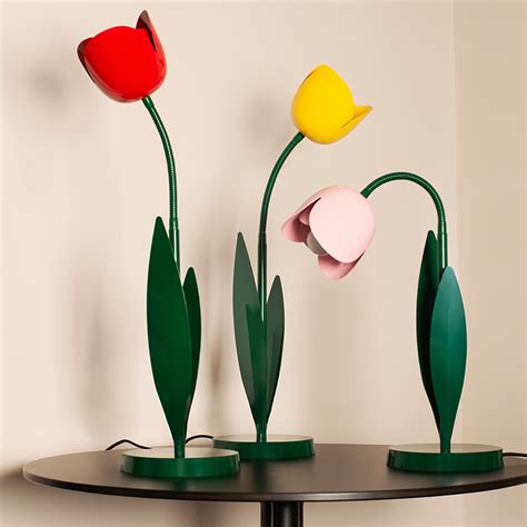Tulip Table Lamp Yellow Flower Lights By Blisshome Unique And Unity