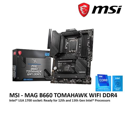 Msi Mag B660 Tomahawk Wifi Ddr4 Intel Lga1700 Motherboard Shopee Malaysia