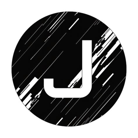 Premium Photo Photo Icons Circle J Icon Black And White Diagonal Texture