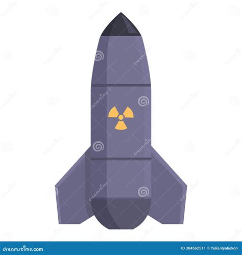Gun Nuclear Weapon Icon Cartoon Vector Device Power Stock Vector