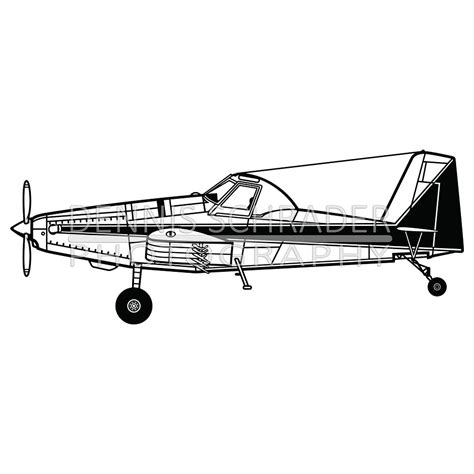 Air Tractor At 802a Plane Side Digital Download Illustration Svg Vector