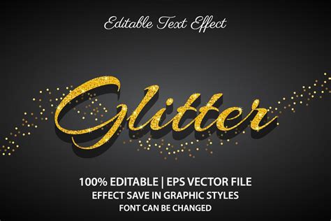 Glitter 3d Editable Text Effect 4690175 Vector Art At Vecteezy