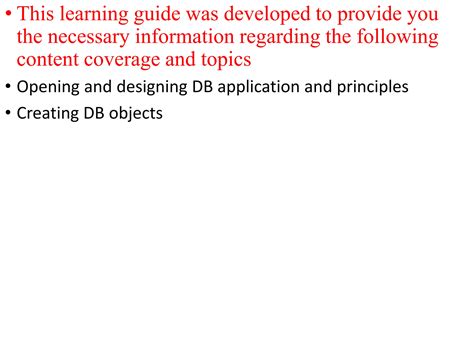 Operate Database Applicationitss Level2 Pptx