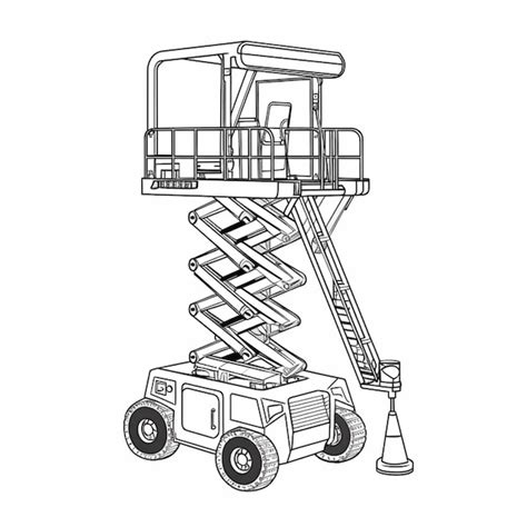 Scissor Lift Drawing Pictures Freepik