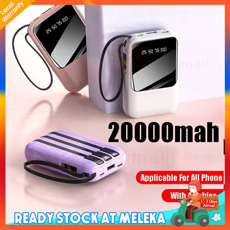 Power Bank External Battery Slim Mah With Cable W Powerbank Portable Mobile Phone