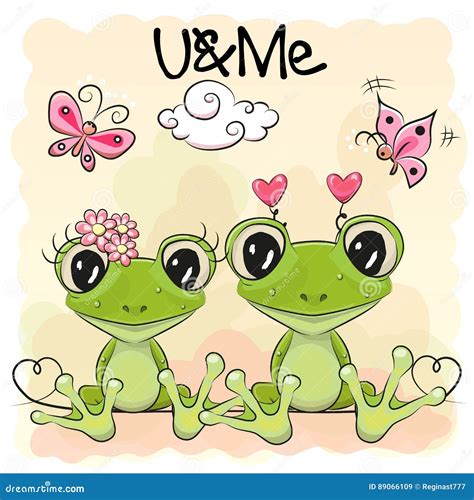 Cute Frog Cartoon Cartoon Frog Sitting With Flower Vector