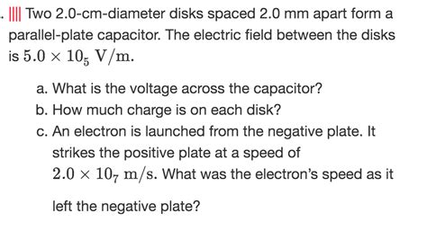 solved two 2 0 cm diameter disks spaced 2 0 mm apart