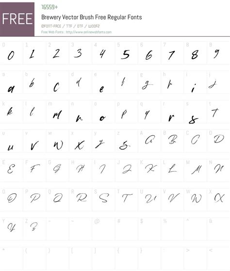 Brewery Vector Brush Free 1003fontself Maker 212 Fonts Free