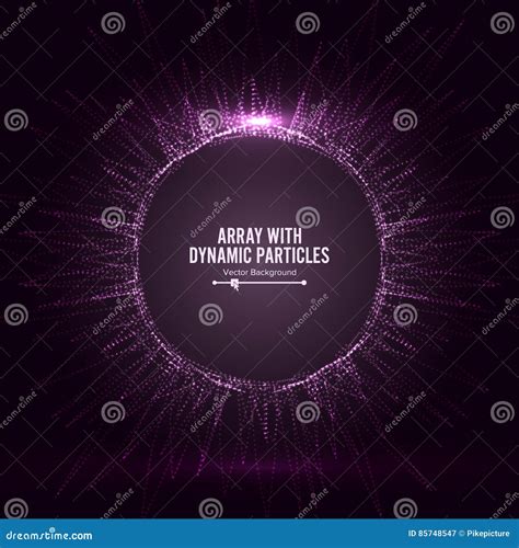 Array Vector With Dynamic Particles Technology Motion Design Graphic