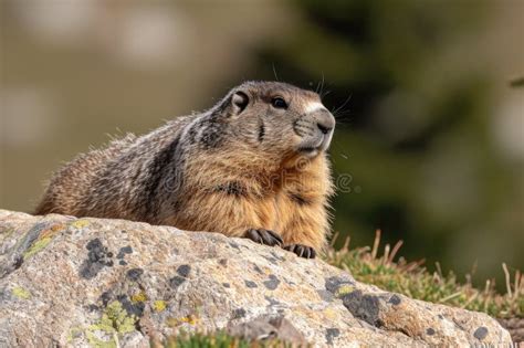 Tarbagan Marmot Marmota Camtschatica Pallas Is Basking In The Sun