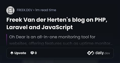 Freek Van Der Hertens Blog On Php Laravel And Javascript Rphp