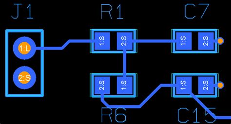 Pcb Recommended Placement And Routing Of An Rc Low Pass Filter