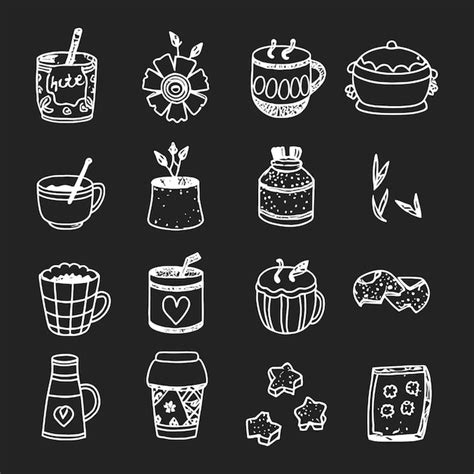Premium Vector Cute Doodle Different Objects Set